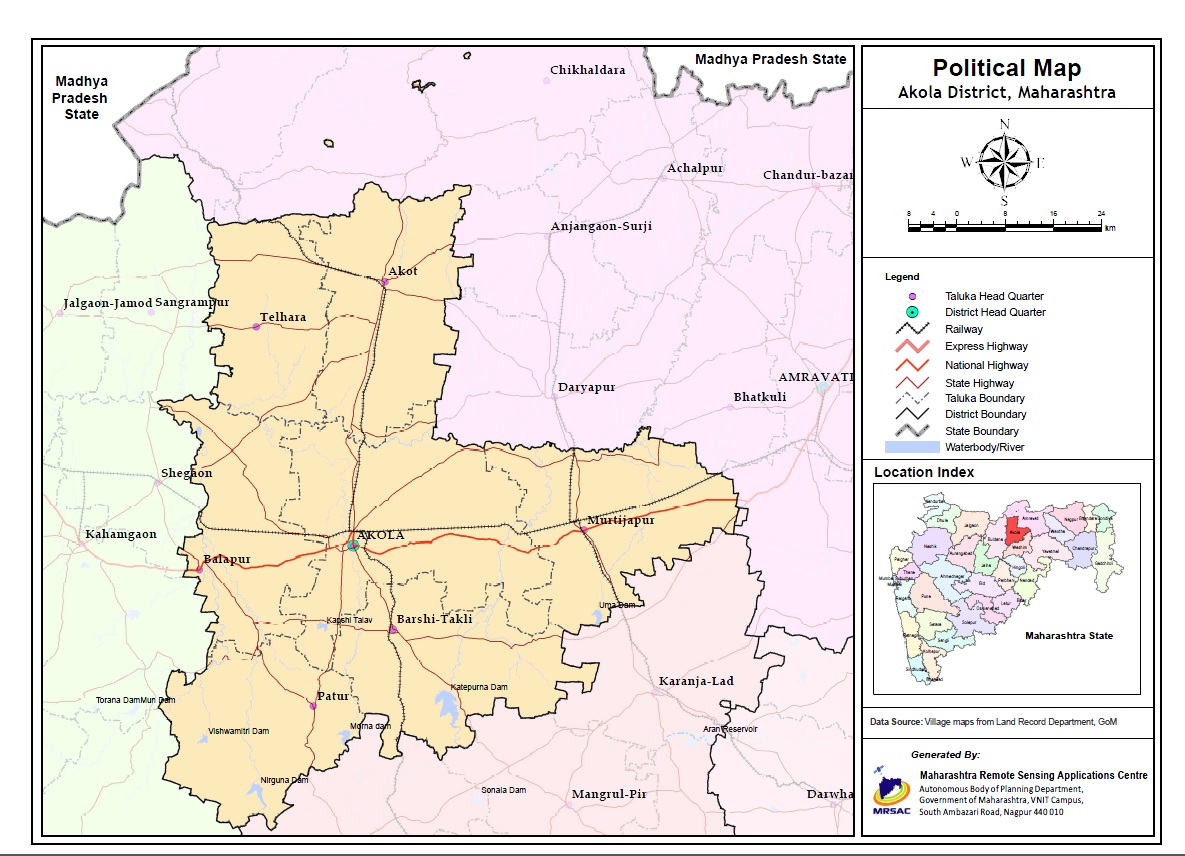 Akola District Political Map