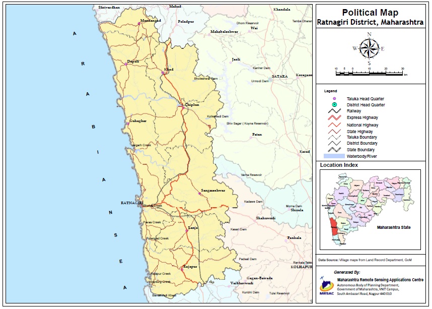 Ratnagiri District Political Map