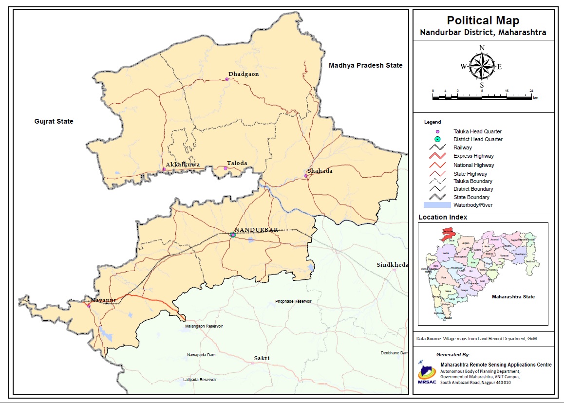 Nandurbar District Political Map