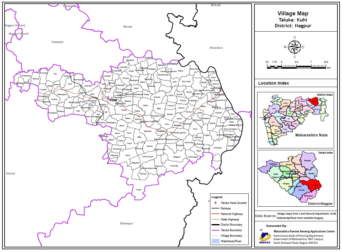 Kuhi Taluka Village Map
